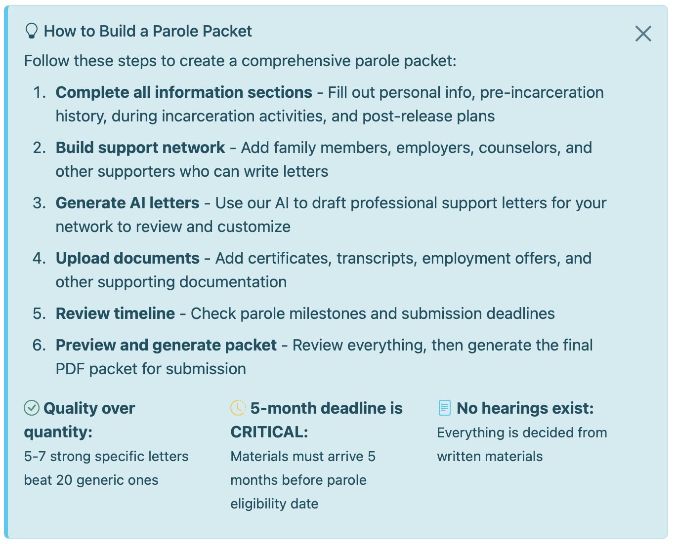 Parole Packet Builder: Free Tool for Georgia Families